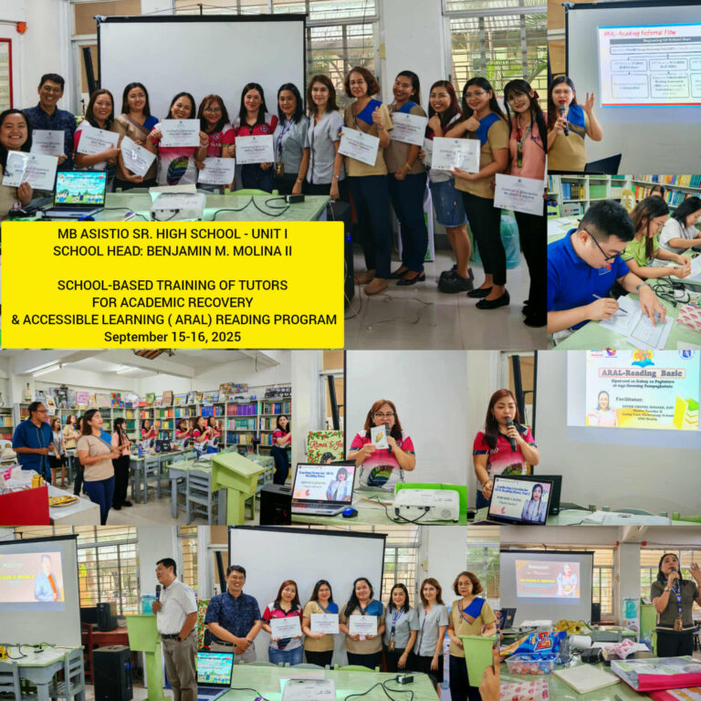 M. B. Asistio Sr. High School – Unit I | Schools Division Office of ...